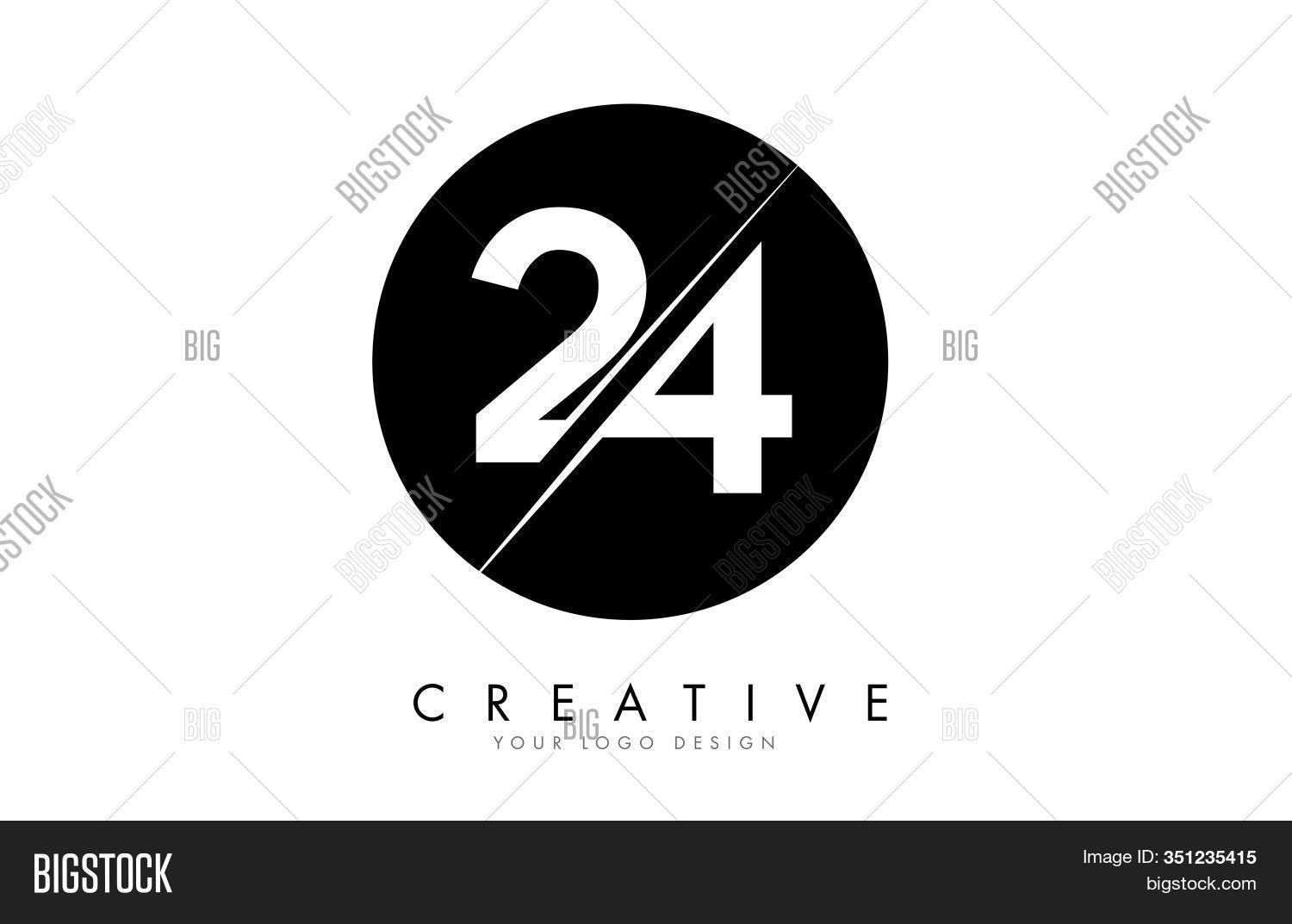 24 2 4 Number Logo Vector & Photo (Free Trial) | Bigstock