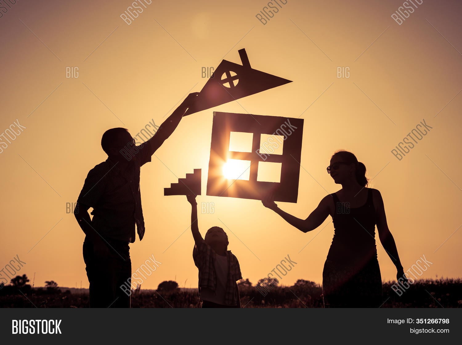 Happy Family Standing Image & Photo (Free Trial) | Bigstock