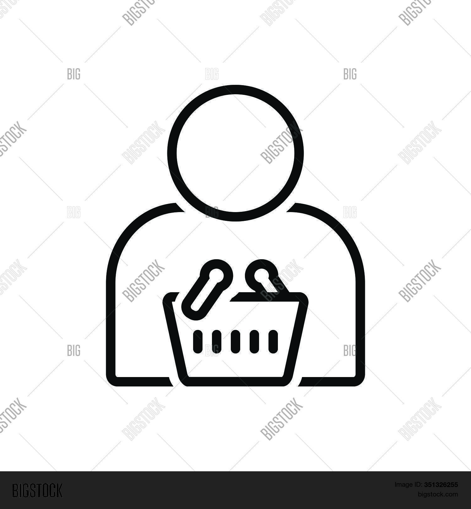 Black Line Icon Vector & Photo (Free Trial) | Bigstock