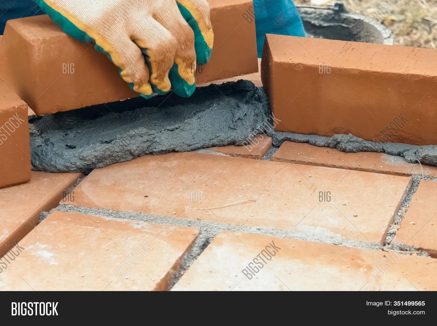Man Builds Brick Wall Image & Photo (Free Trial) | Bigstock