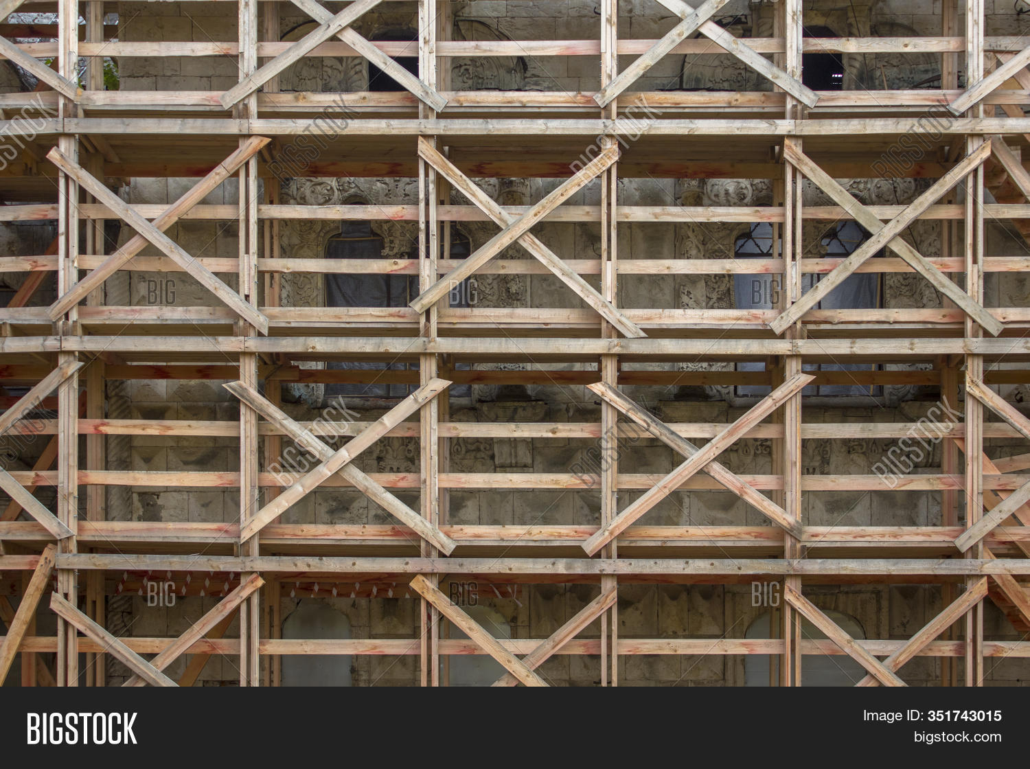 Wooden Scaffolding Image & Photo (Free Trial) | Bigstock