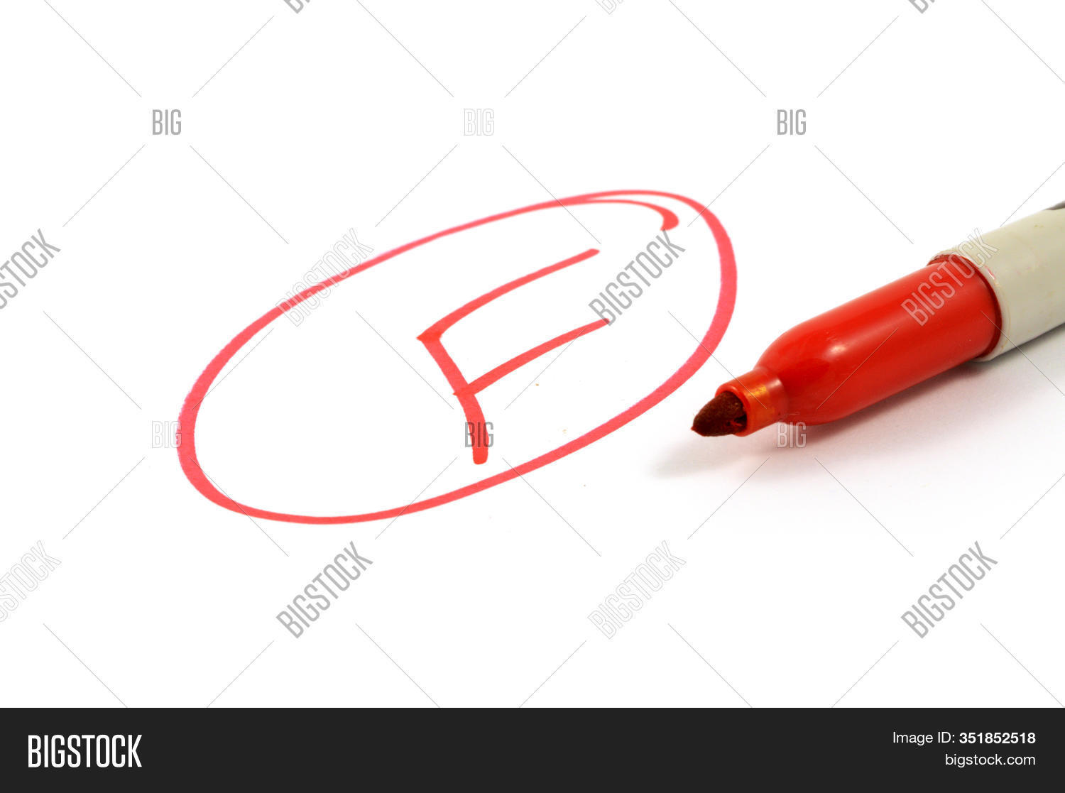 Red Graded Paper Test Image & Photo (Free Trial) | Bigstock