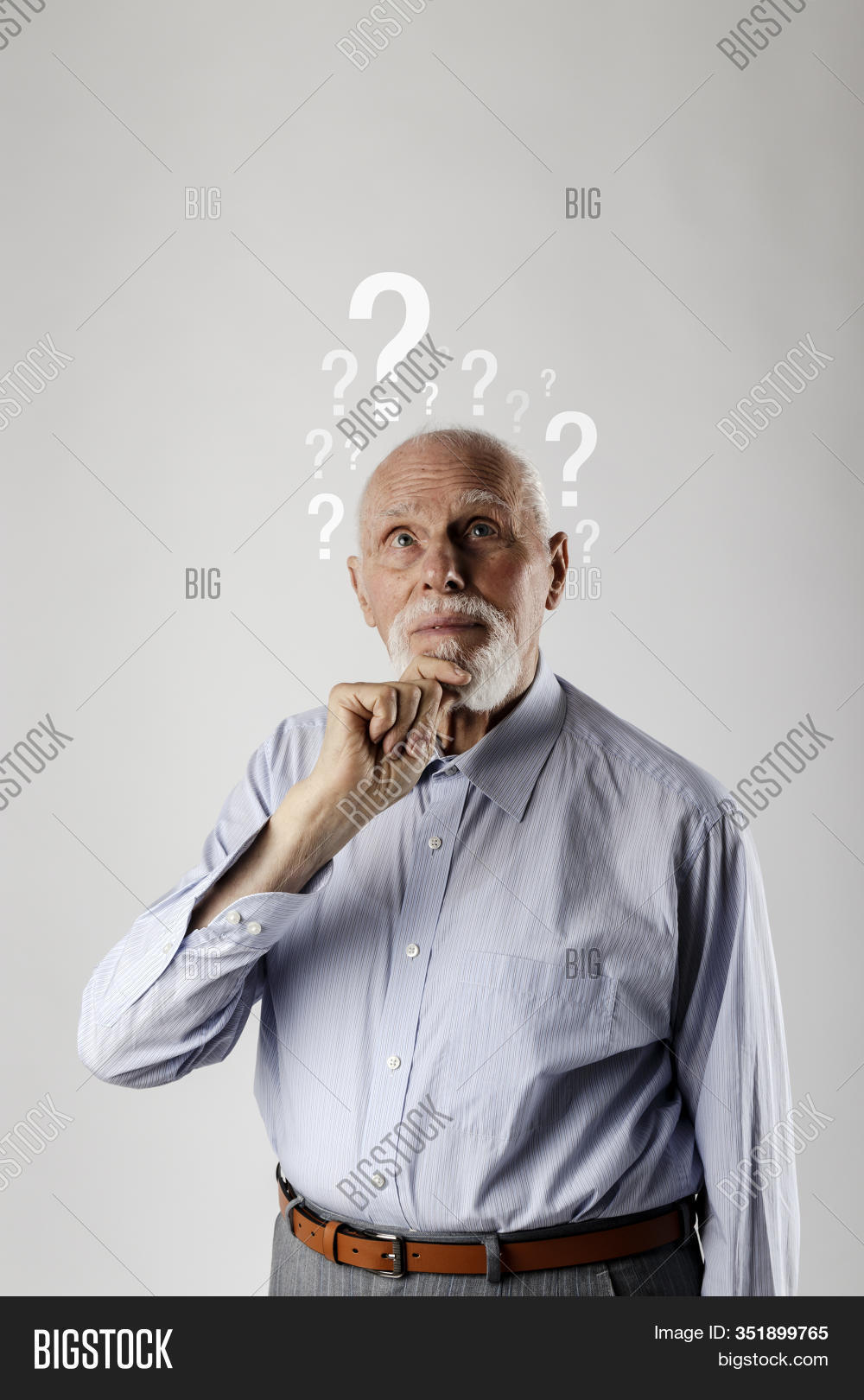 Old Man Question Marks Image & Photo (Free Trial) | Bigstock