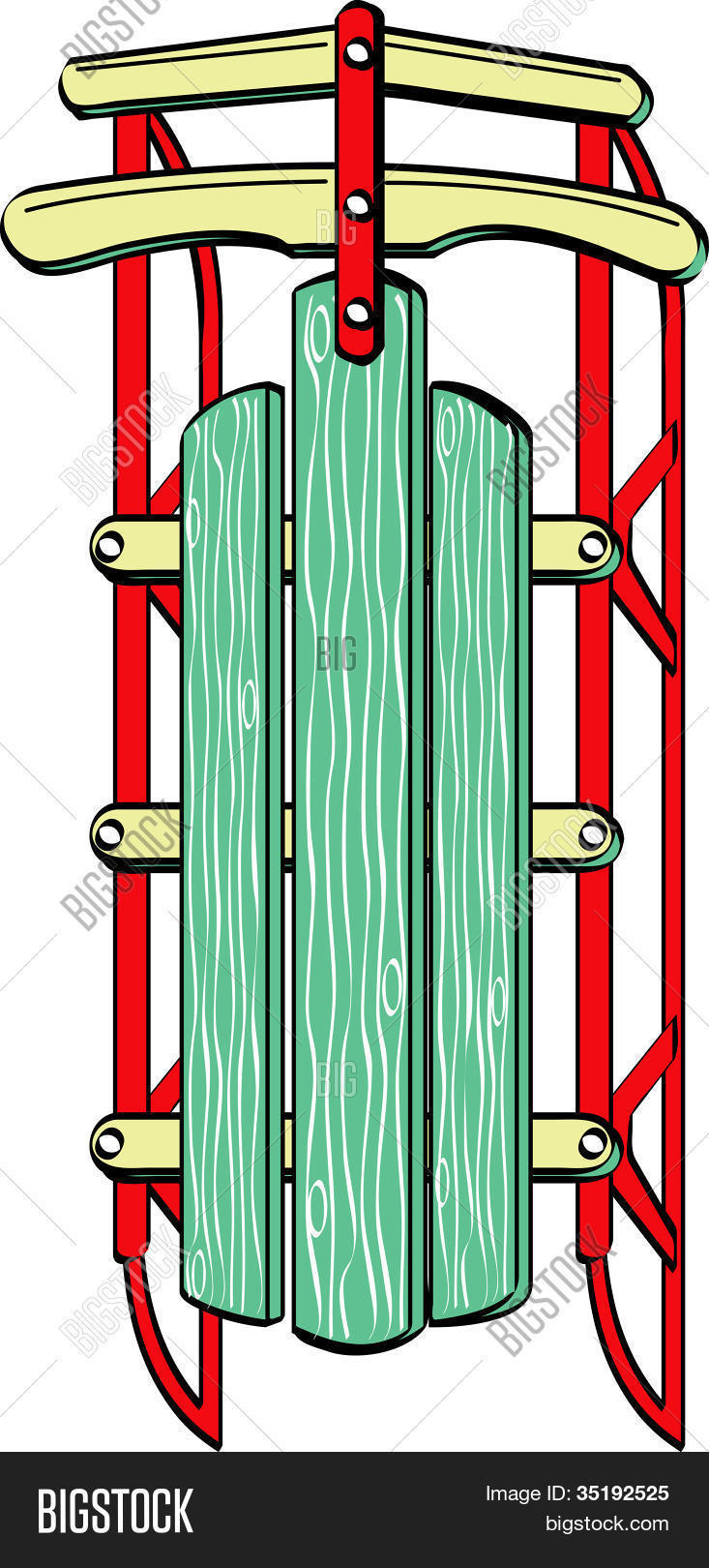 Sled Clipart Vector & Photo (Free Trial) | Bigstock