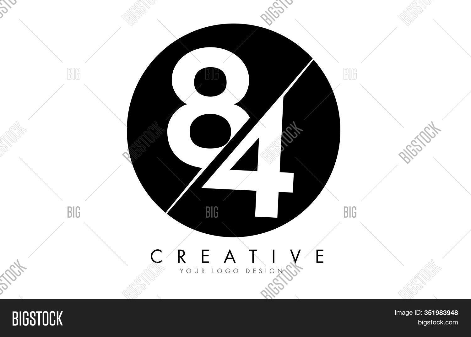 84 8 4 Number Logo Vector & Photo (Free Trial) | Bigstock