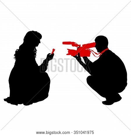 Silhouette Operator Vector & Photo (Free Trial) | Bigstock