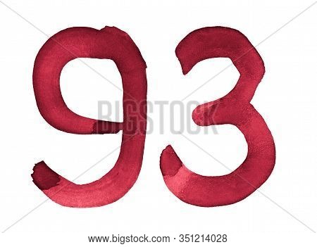 Watercolor Number 93, Image & Photo (Free Trial) | Bigstock