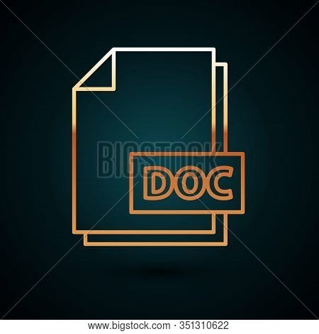 Gold Line Doc File Vector & Photo (Free Trial) | Bigstock