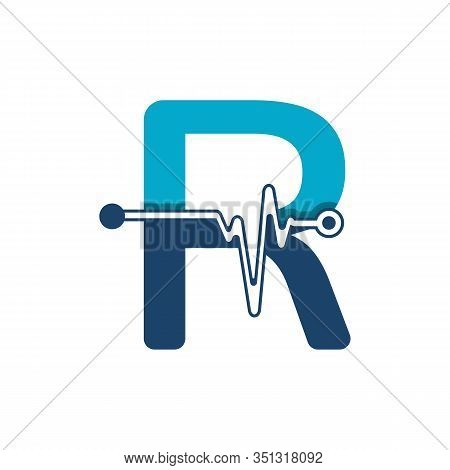 Letter R Pulse Logo Vector & Photo (Free Trial) | Bigstock