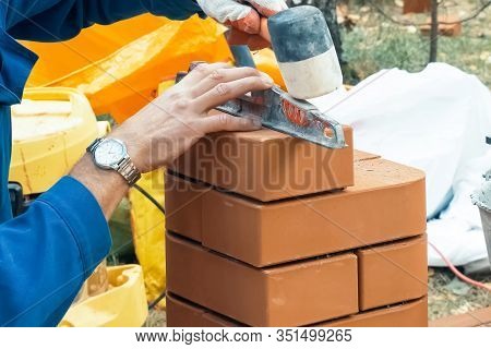 Man Builds Brick Wall Image & Photo (Free Trial) | Bigstock
