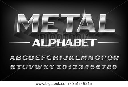 Metal Alphabet Font. Vector & Photo (Free Trial) | Bigstock