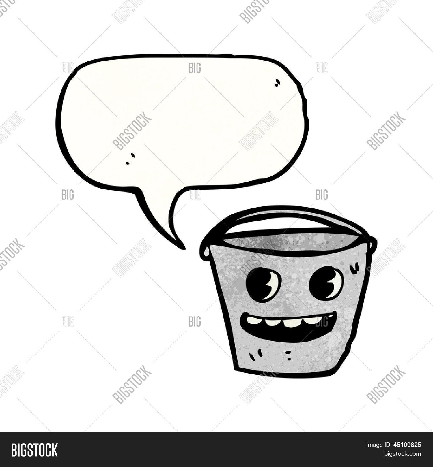 Happy Bucket Cartoon Image & Photo (Free Trial) | Bigstock