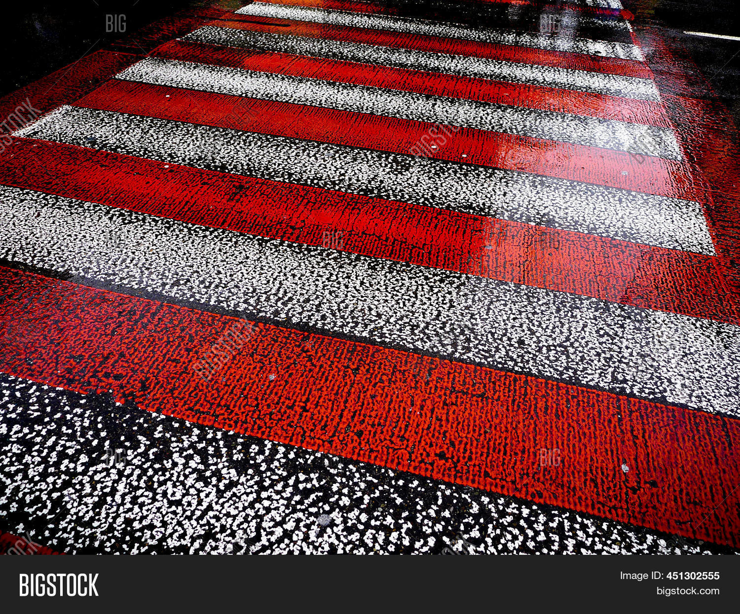 Wet Asphalt Road Red Image & Photo (Free Trial) | Bigstock