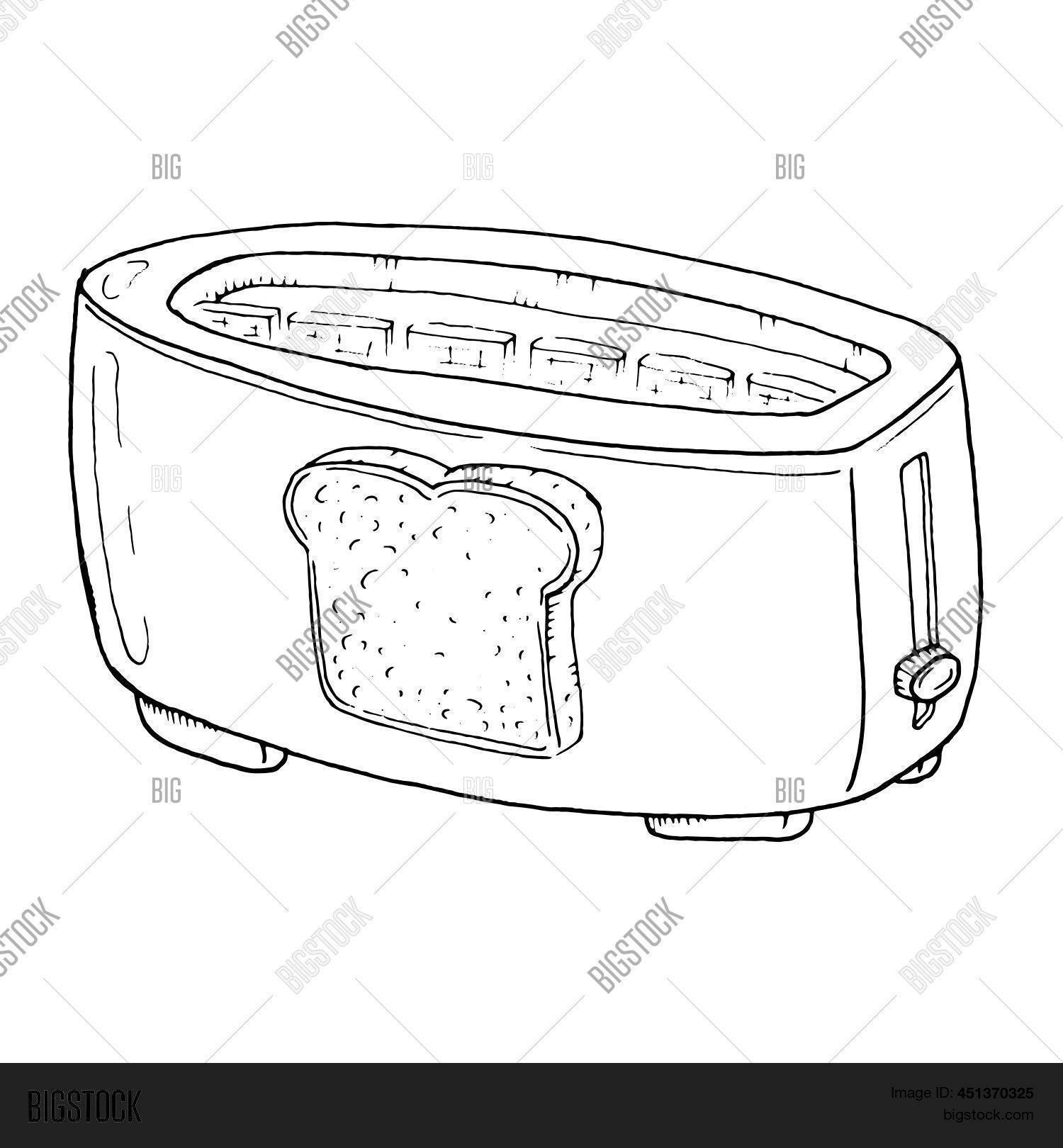 Toaster Sketch Vector & Photo (Free Trial) | Bigstock