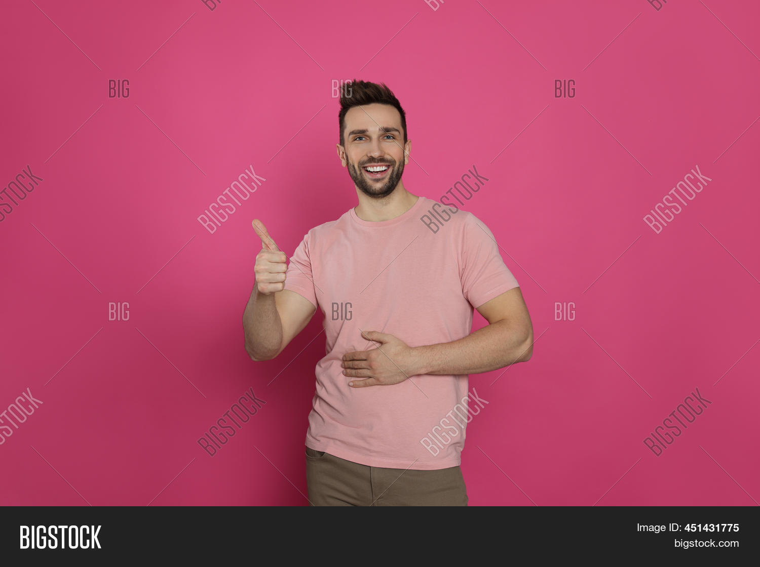 Happy Man Touching His Image & Photo (Free Trial) | Bigstock