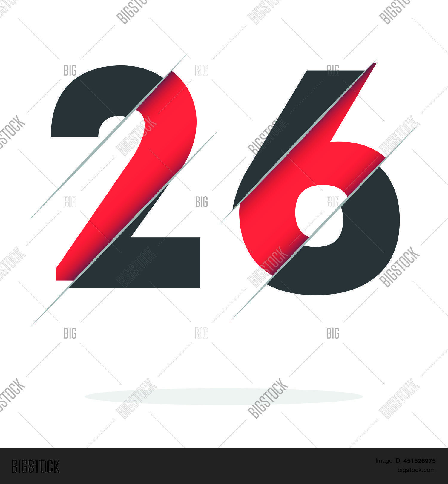 26 2 6 Number Logo Vector & Photo (Free Trial) | Bigstock