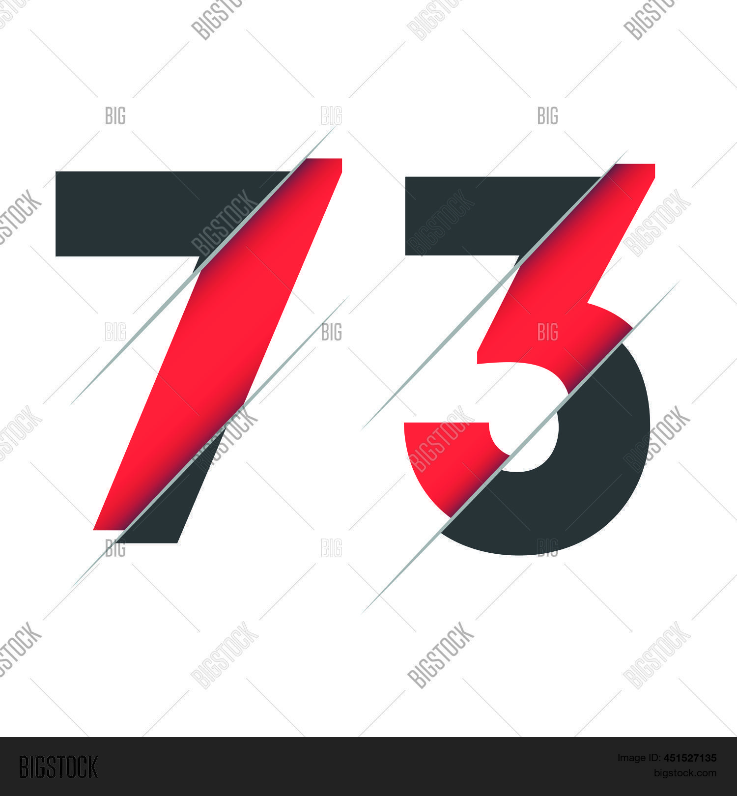 73 7 3 Number Logo Vector & Photo (Free Trial) | Bigstock