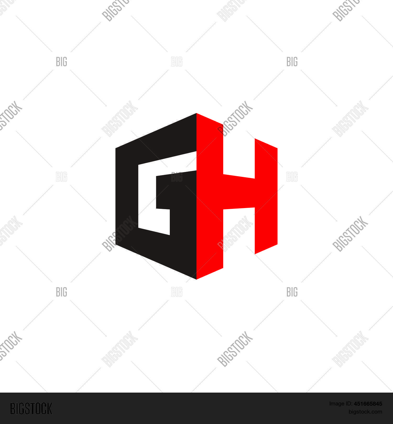 Letter Gh Simple 3d Vector & Photo (Free Trial) | Bigstock