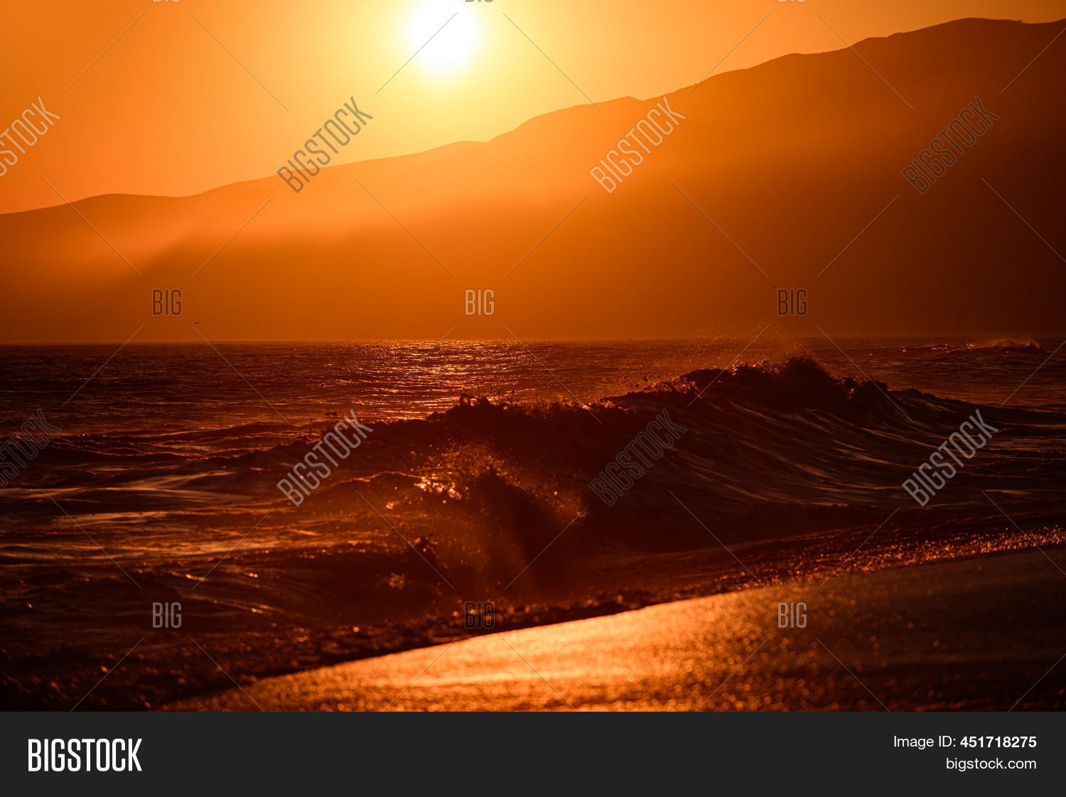 Gold Sky Ocean Water. Image & Photo (Free Trial) | Bigstock