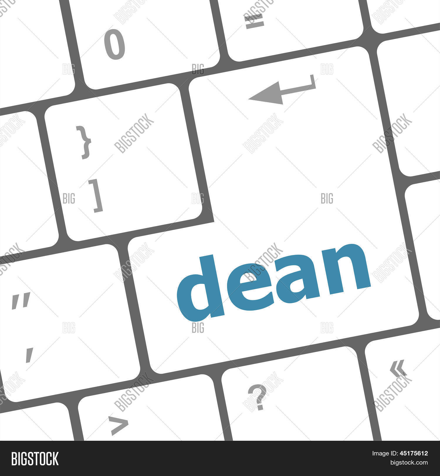 Dean Word On Computer Image & Photo (Free Trial) | Bigstock