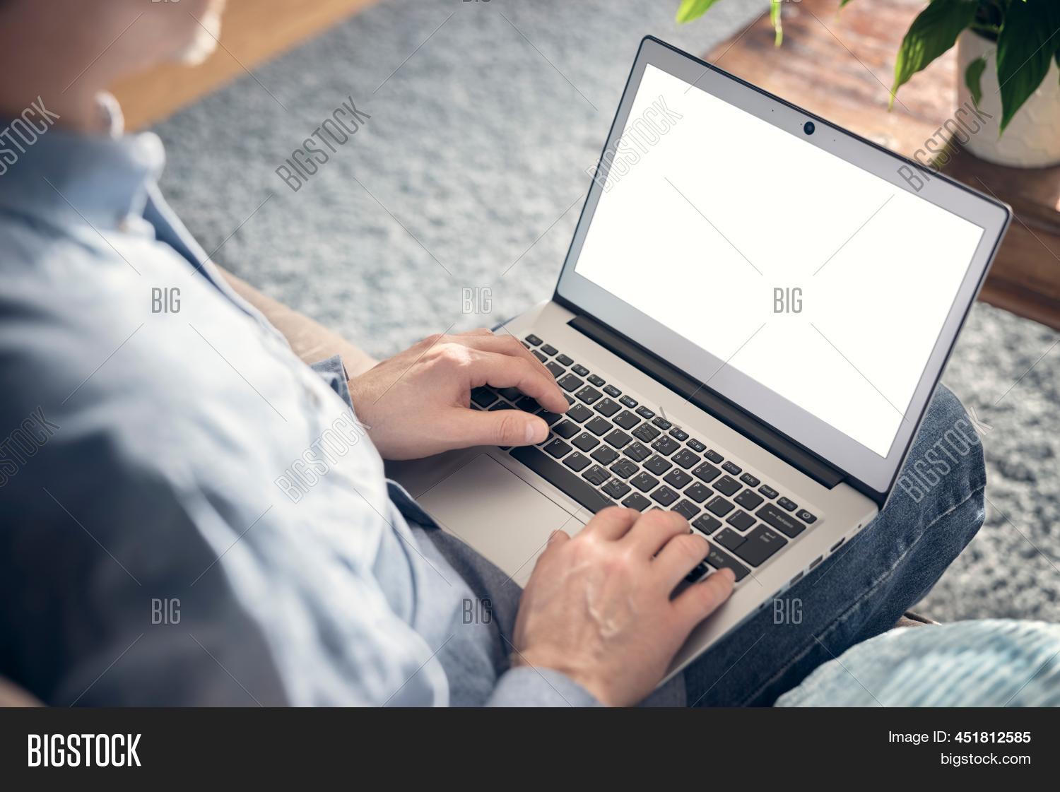 Man Laptop Computer On Image & Photo (Free Trial) | Bigstock
