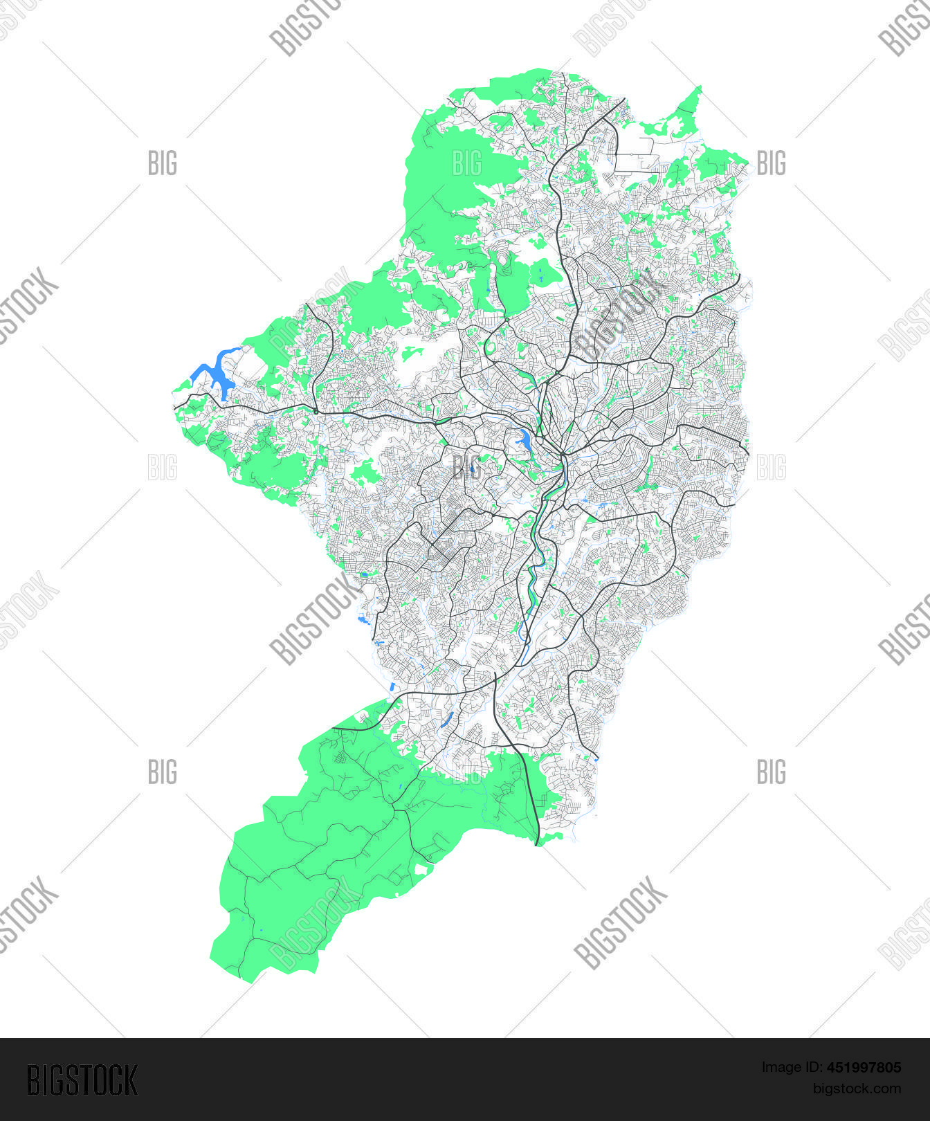 Yaounde Vector Map. Vector & Photo (Free Trial) | Bigstock