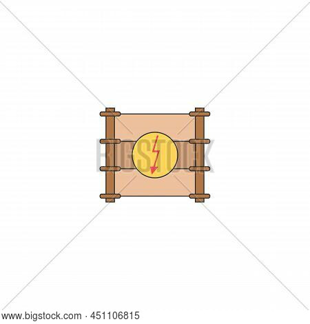 Electric Fence Icon Vector & Photo (Free Trial) | Bigstock