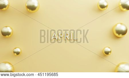 Text April Gold Image & Photo (Free Trial) | Bigstock