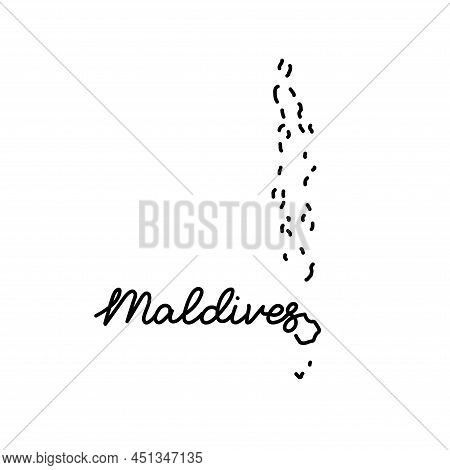 Maldives Outline Map Vector & Photo (Free Trial) | Bigstock