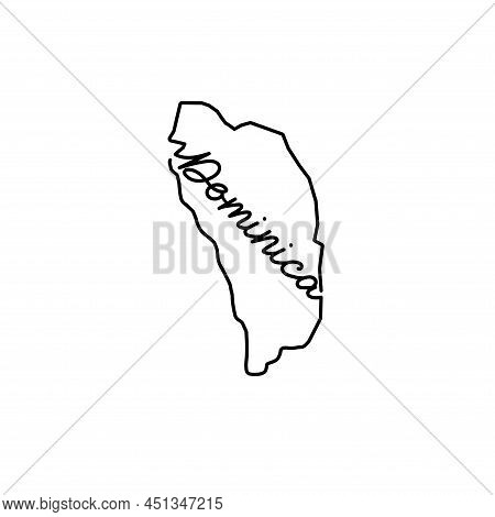 Dominica Outline Map Vector & Photo (Free Trial) | Bigstock
