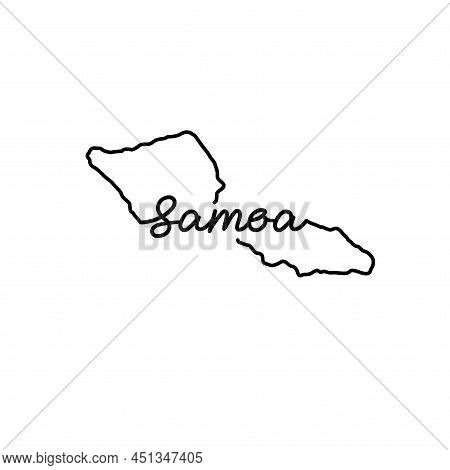 Samoa Outline Map Vector & Photo (Free Trial) | Bigstock