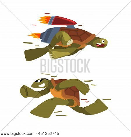 Fast Turtles Set. Vector & Photo (Free Trial) | Bigstock