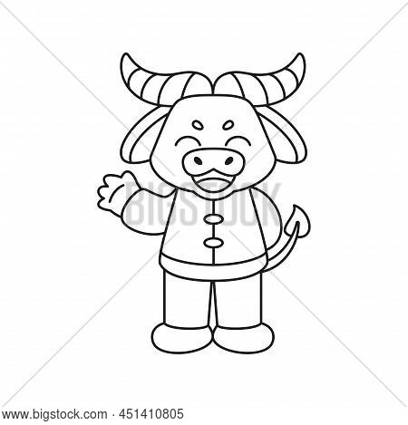 Isolated Cute Ox Vector & Photo (Free Trial) | Bigstock