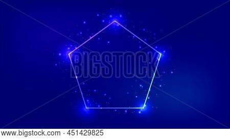 Neon Frame Pentagon Vector & Photo (Free Trial) | Bigstock