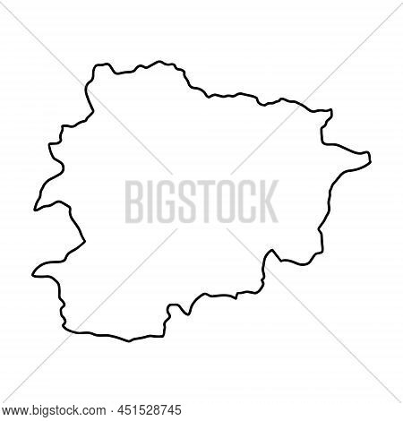 Outline Map Andorra Vector & Photo (Free Trial) | Bigstock