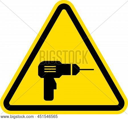Drill Hazard Warning Vector & Photo (Free Trial) | Bigstock