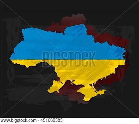 Ukraine Map Grunge Vector & Photo (Free Trial) | Bigstock