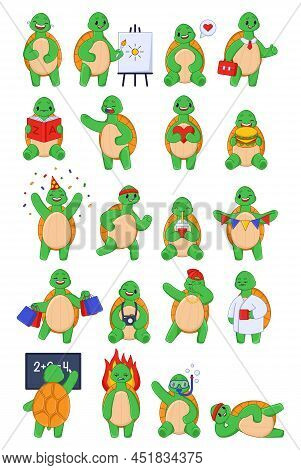 Cute Turtle Cartoon Vector & Photo (Free Trial) | Bigstock
