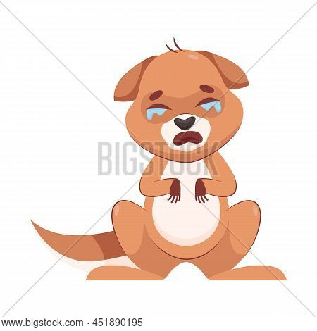 Sad Kangaroo Crying Vector & Photo (Free Trial) | Bigstock
