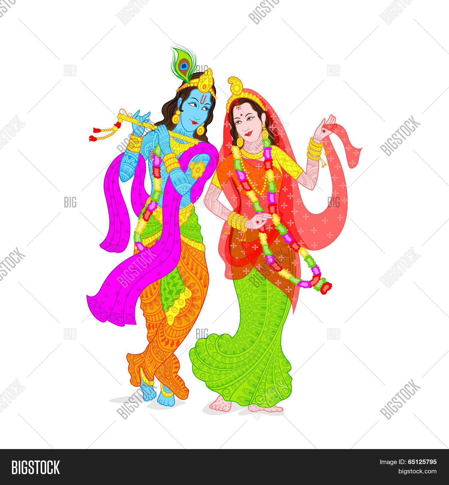 Lord Krishna Radha Vector & Photo (Free Trial) | Bigstock