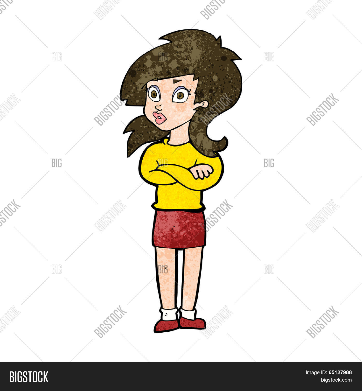 Cartoon Woman Folded Image & Photo (Free Trial) | Bigstock