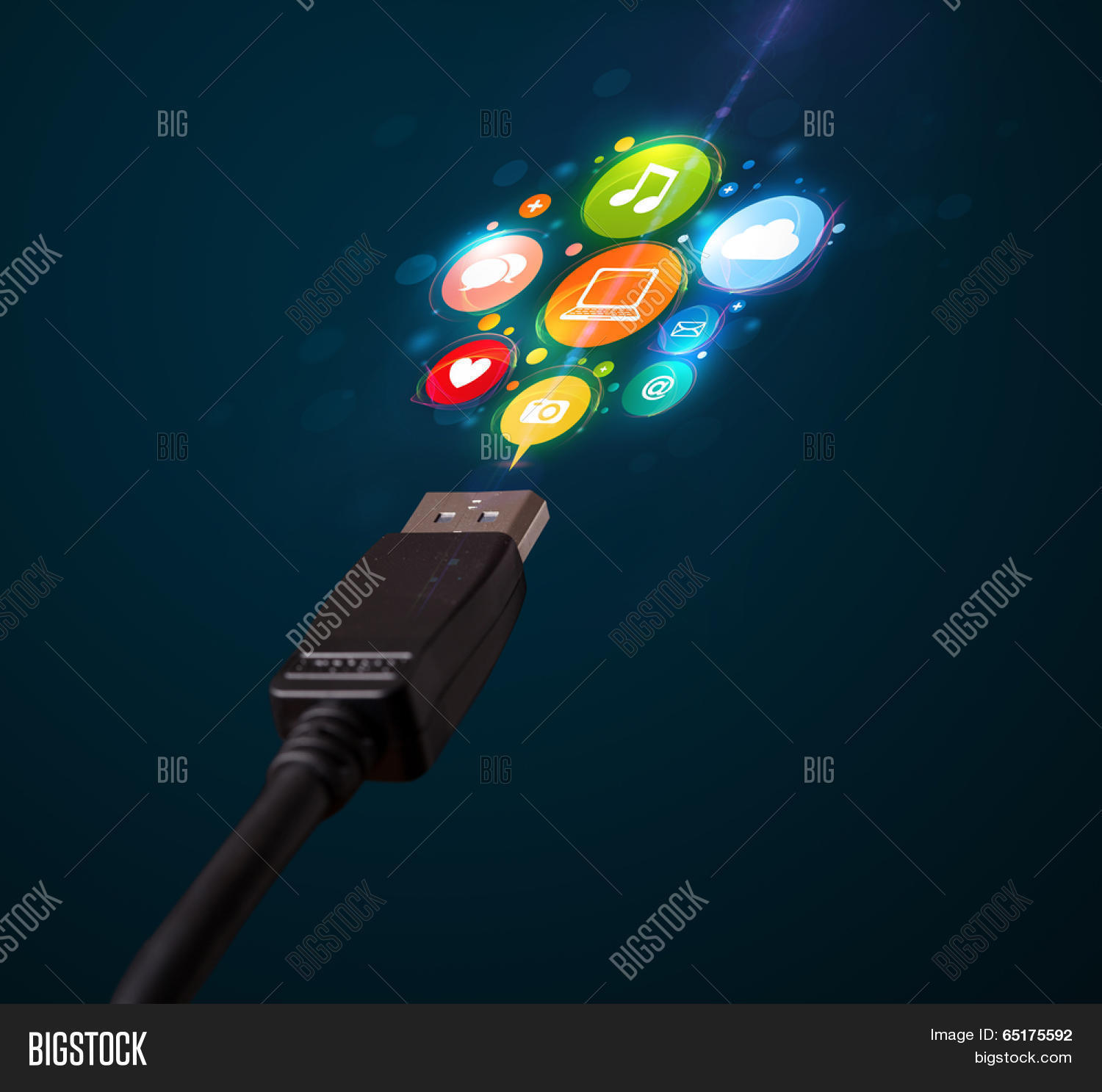 Glowing Social Media Image & Photo (Free Trial) | Bigstock