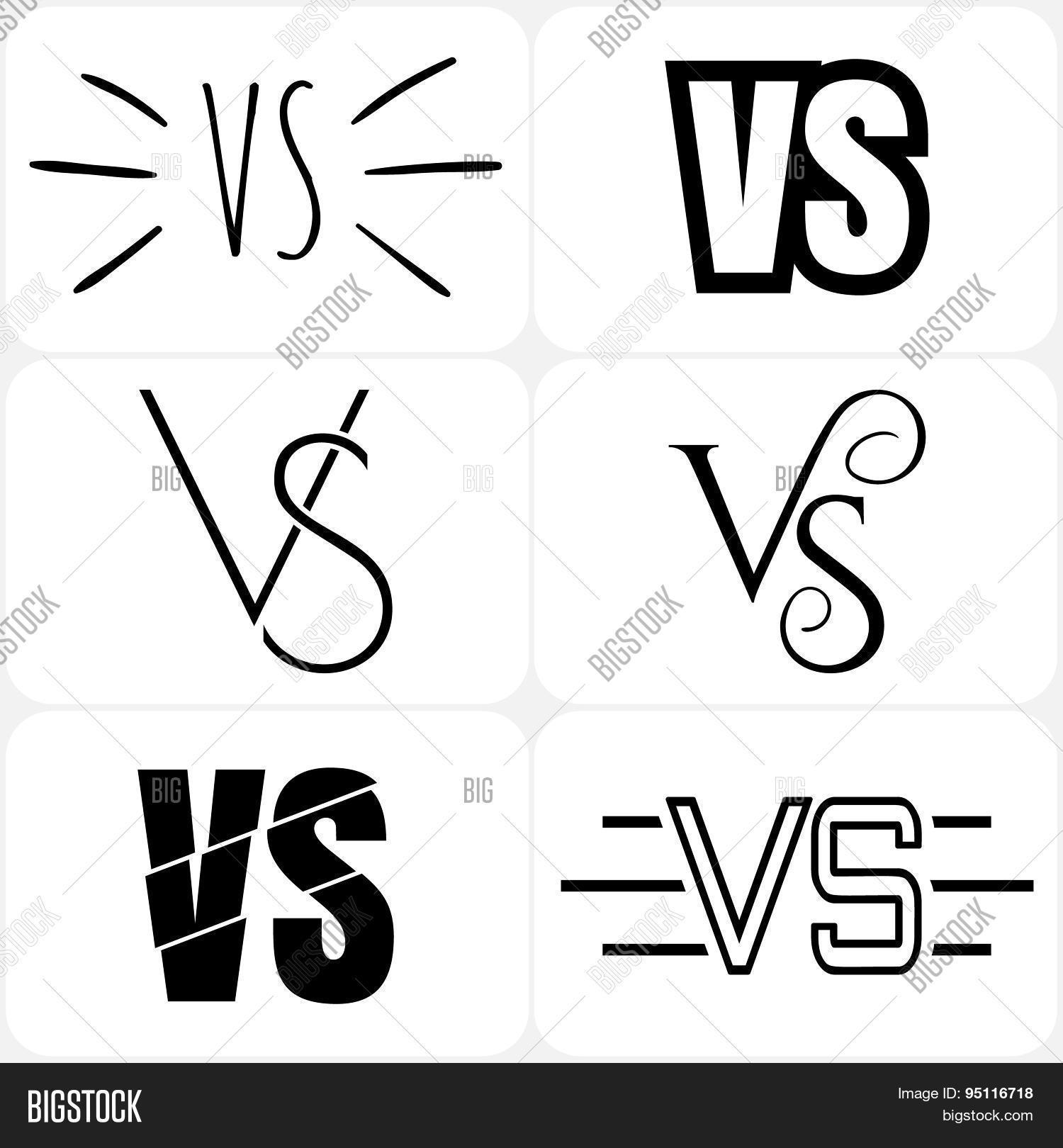 Versus Letters Logo. Vector & Photo (Free Trial) | Bigstock