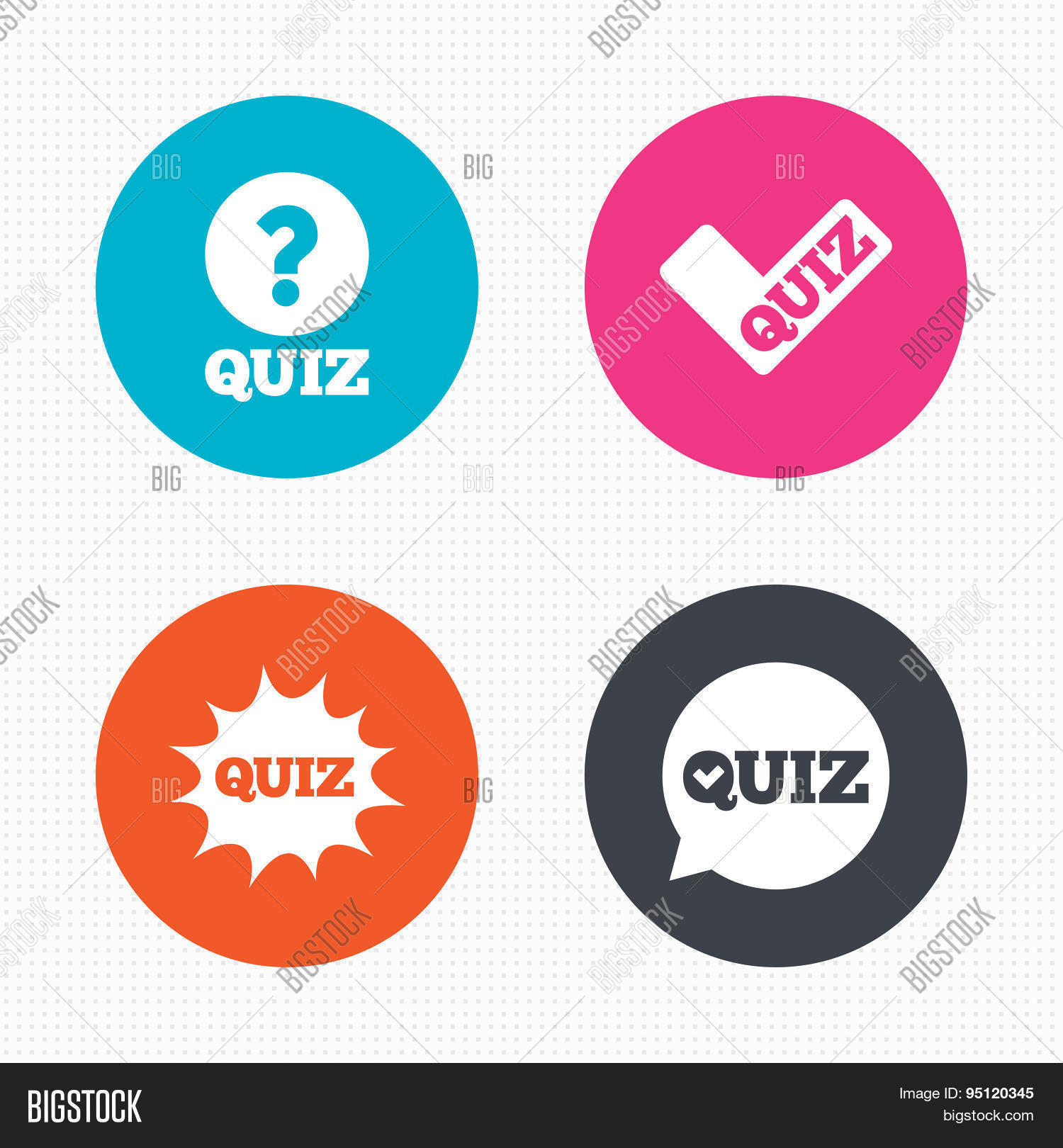 Quiz Icons. Speech Vector & Photo (Free Trial) | Bigstock