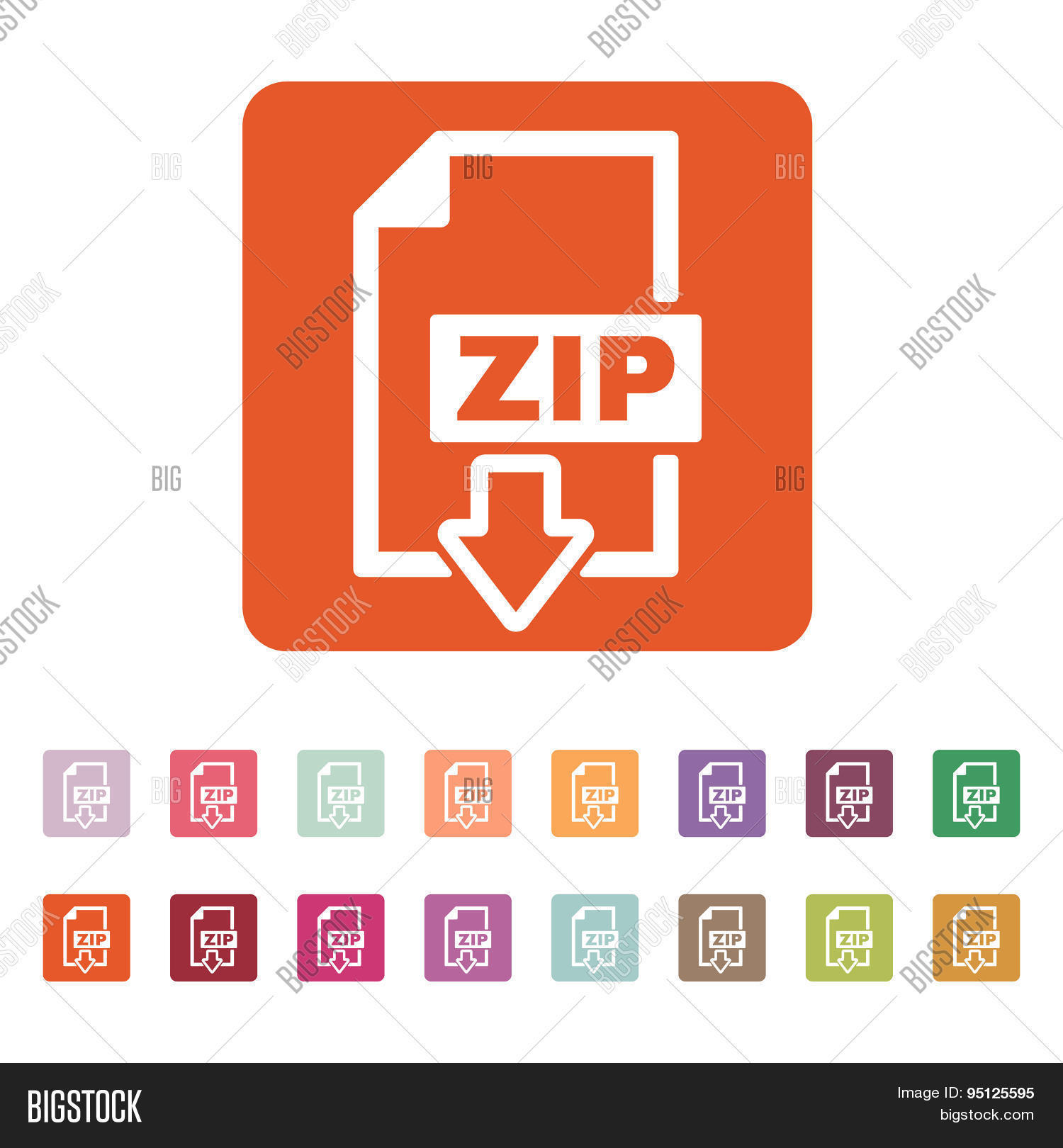 Zip File Icon. Vector & Photo (Free Trial) | Bigstock