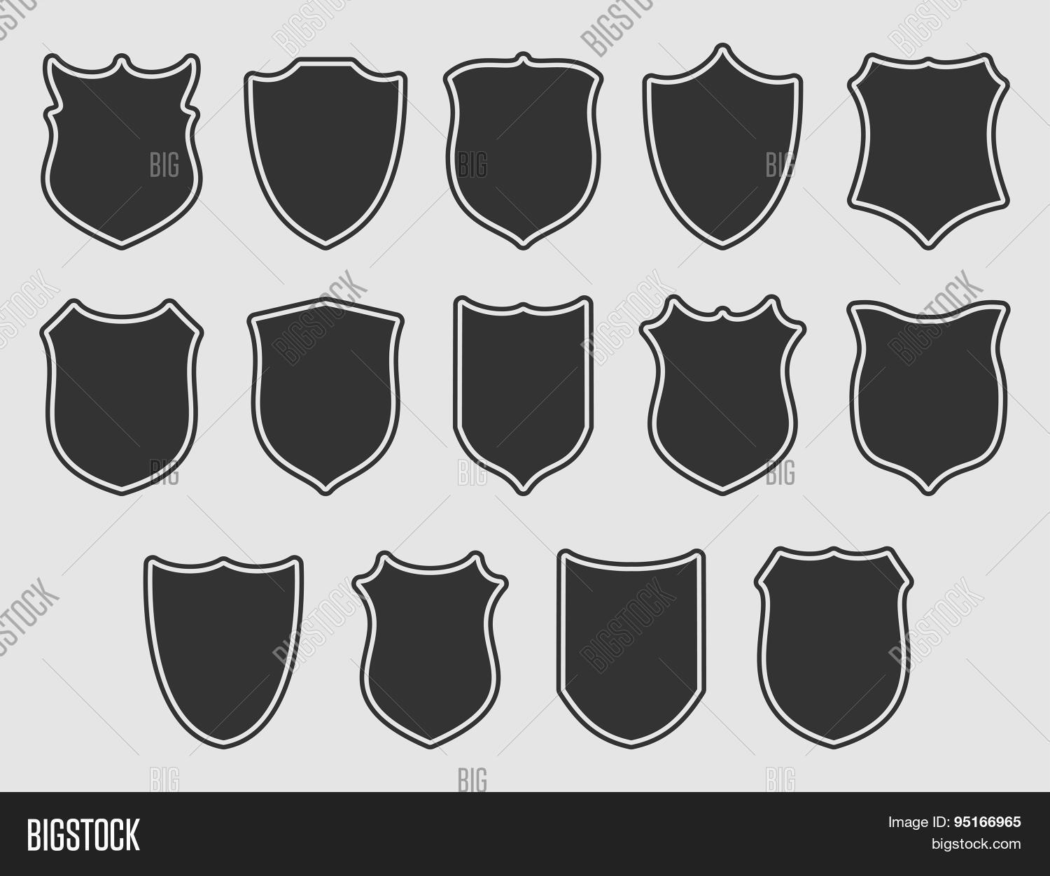 Large Set Shields Vector & Photo (Free Trial) | Bigstock