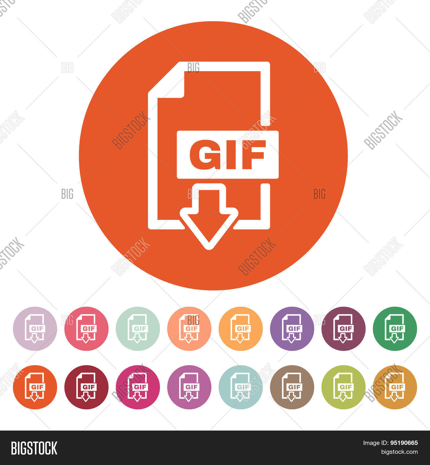 Gif Icon. File Format Vector & Photo (Free Trial) | Bigstock