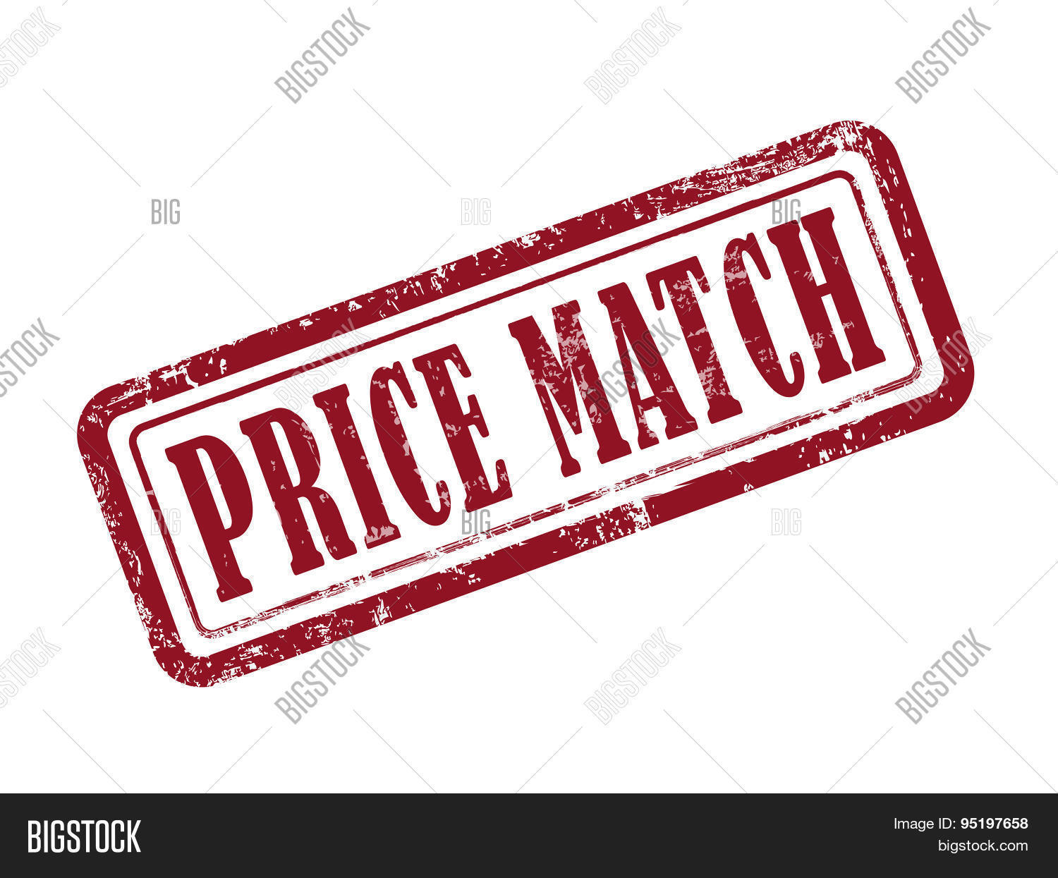 Stamp Price Match Red Image & Photo (Free Trial) | Bigstock