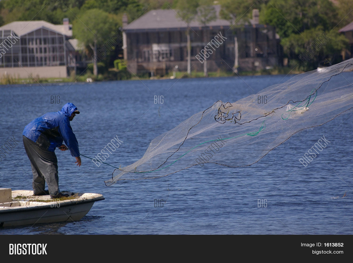 Fisherman Throwing Net Image & Photo (Free Trial) | Bigstock