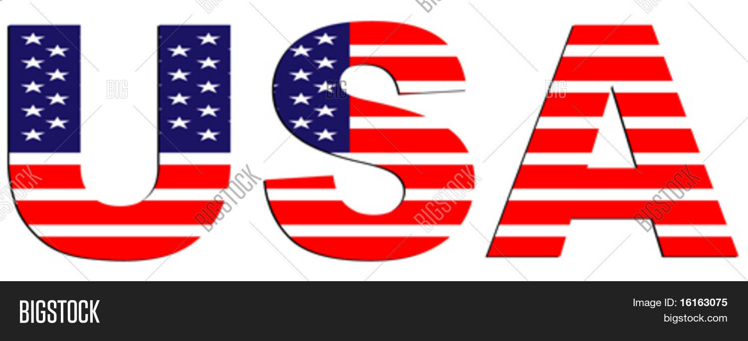 USA Text Vector Vector & Photo (Free Trial) | Bigstock